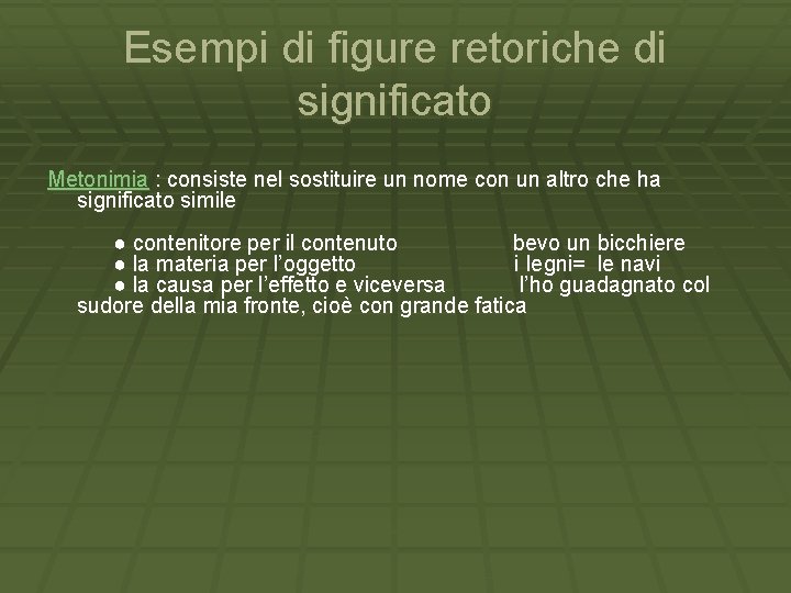 Le figure retoriche Un percorso di sintesi Federica