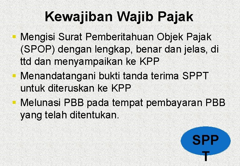 PAJAK BUMI DAN BANGUNAN Dirjen Pajak Republik Indonesia