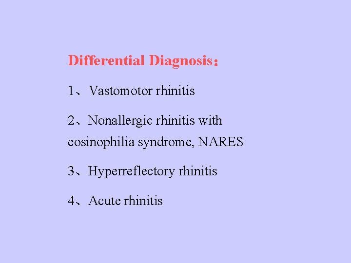 Nasal mucosal hyperreactive rhinopathy Allergic Rhinitis AR PerennialPAR