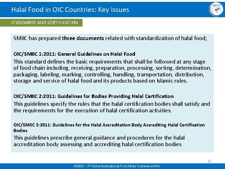 THE HALAL FOOD INDUSTRY IN OIC MEMBER COUNTRIES