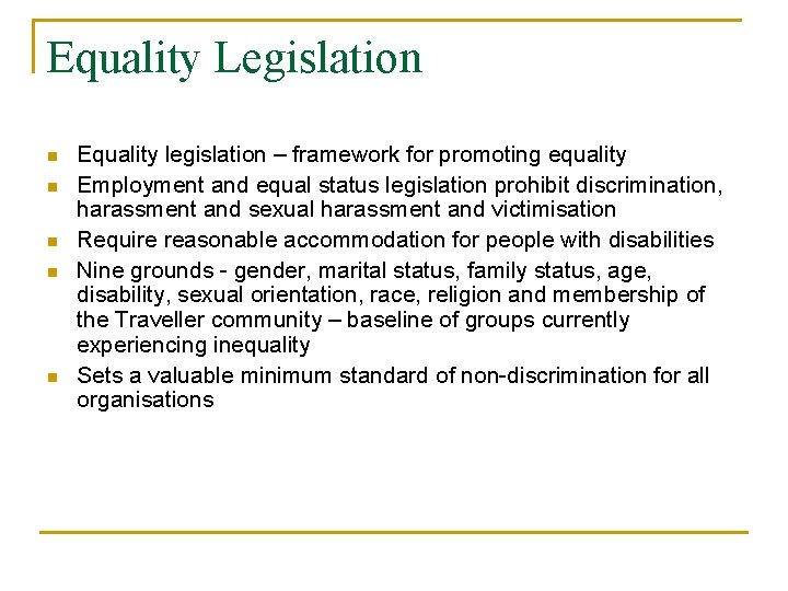 What is Equality Mainstreaming Carole Sullivan Head of