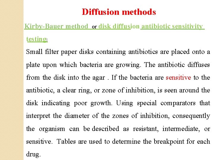 Practical No 8 Antibiotic susceptibility testing The method