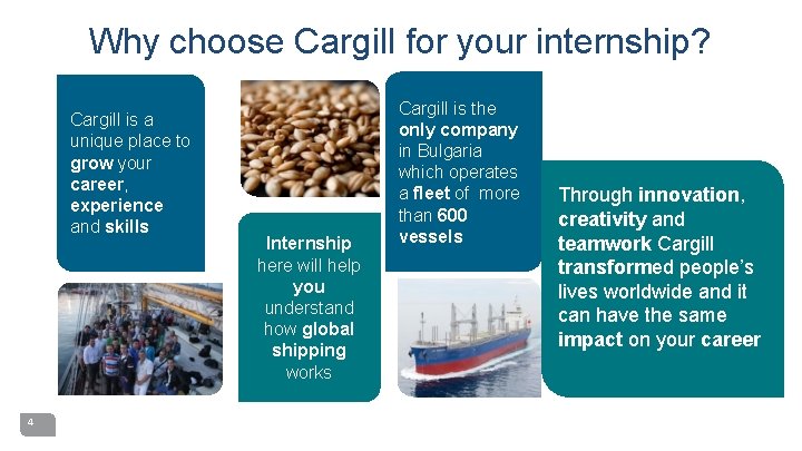About Cargill Ocean Transportation provides bulk shipping services