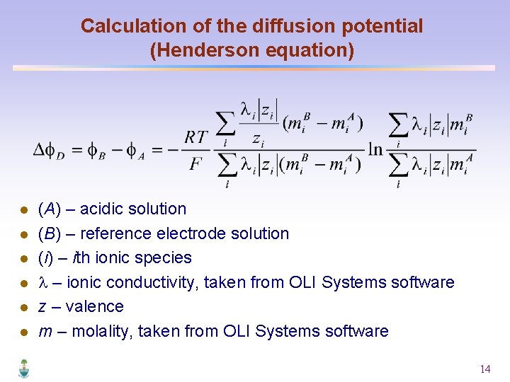 Pressure Vessel Measurements and Modelling of Metal Solubility