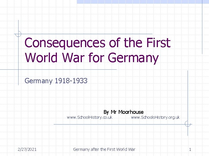Consequences of the First World War for Germany