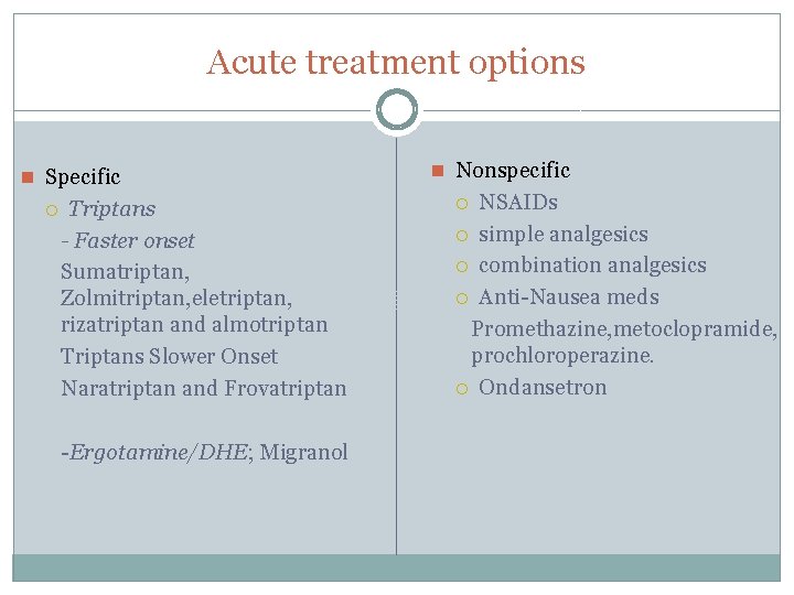 Management of migraine headaches in adults for primary