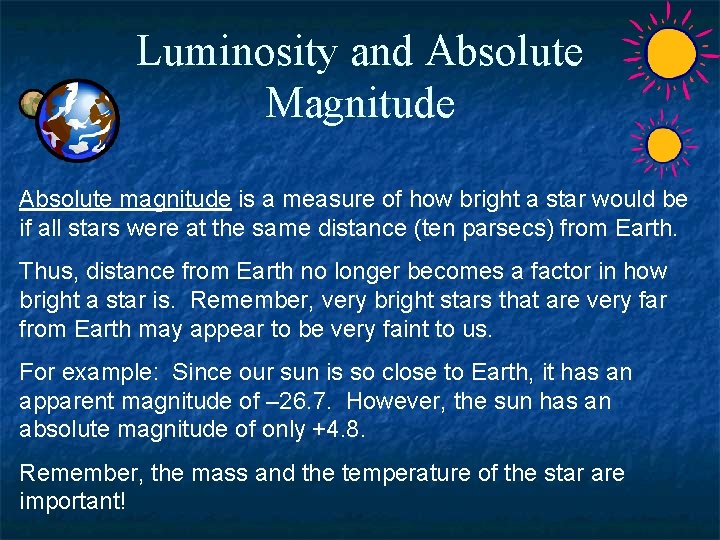 Unit 2 The Sun and Other Stars Objective