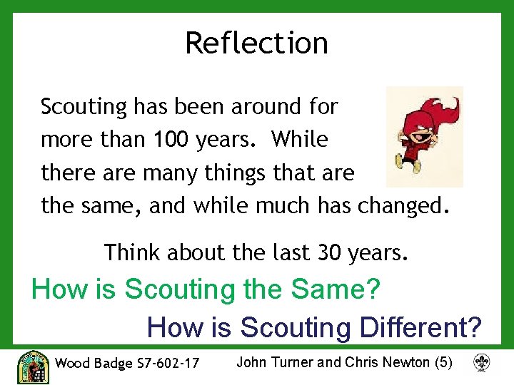 Generations In Scouting By John Turner and Chris