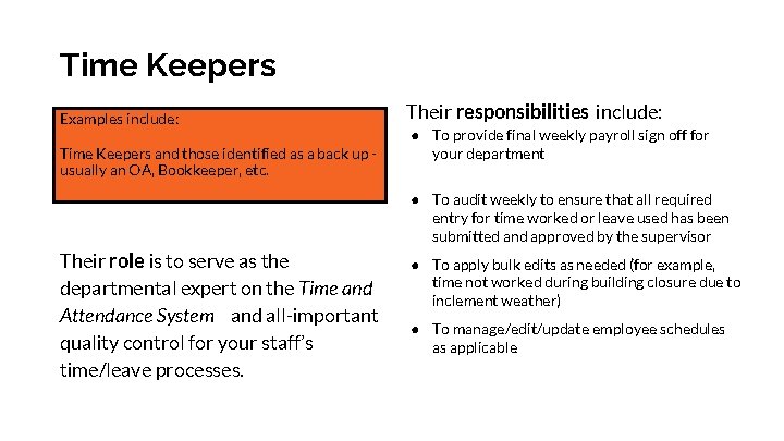 Kronos Supervisor Training Process B October 1 and