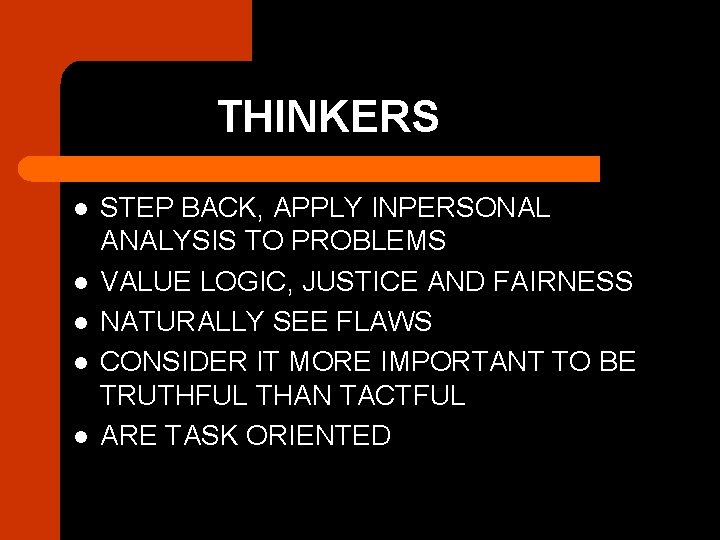 TYPE PREFERENCES Carl Jung l Choleric l Sanguine