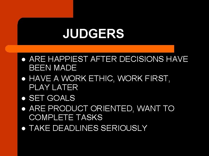 TYPE PREFERENCES Carl Jung l Choleric l Sanguine