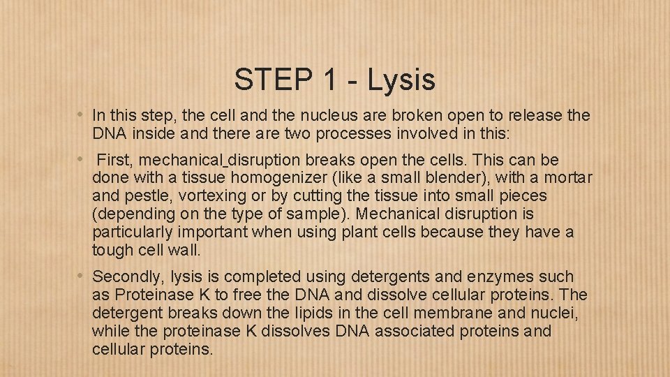 DNA EXTRACTION BY OBAGAYE OLUBUNMI Deoxyribonucleic acid DNA