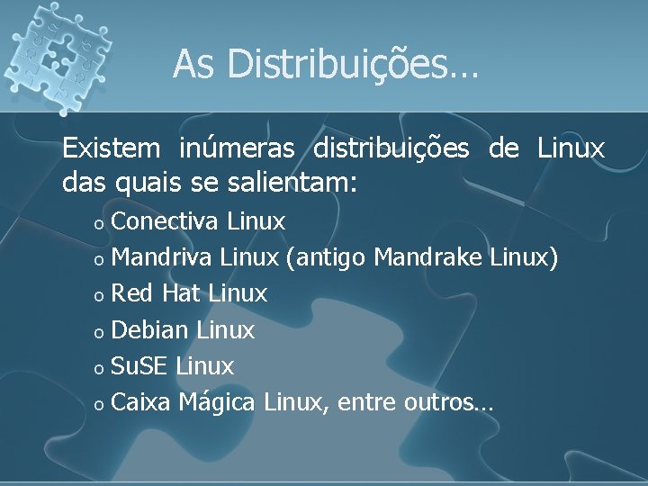 Introduo ao Sistema Operativo Conceitos Bsicos Para podermos
