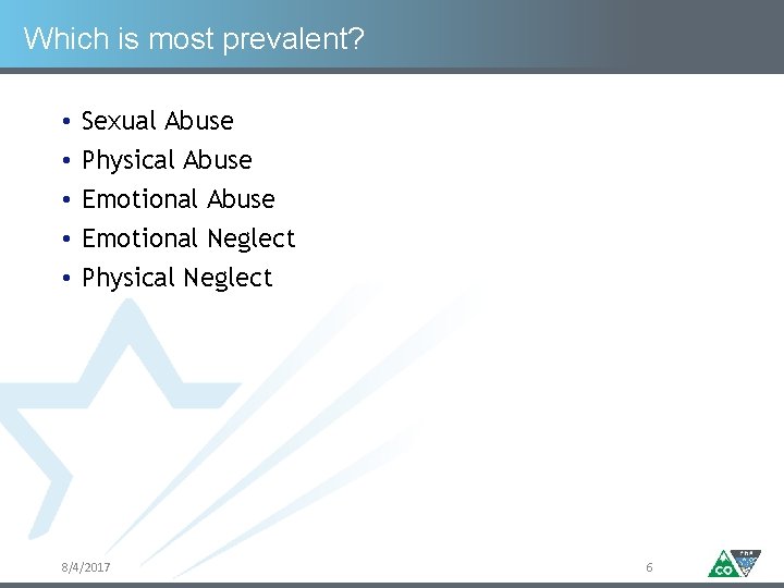 Mandatory Reporting A report of child abuse is