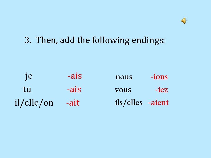 Limparfait The imperfect tense Le Pass Compos is