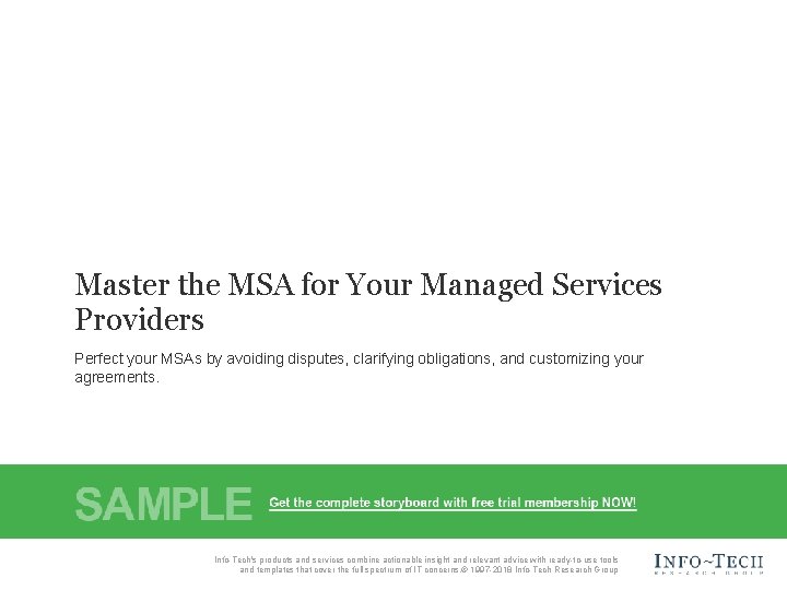 Master the MSA for Your Managed Services Providers