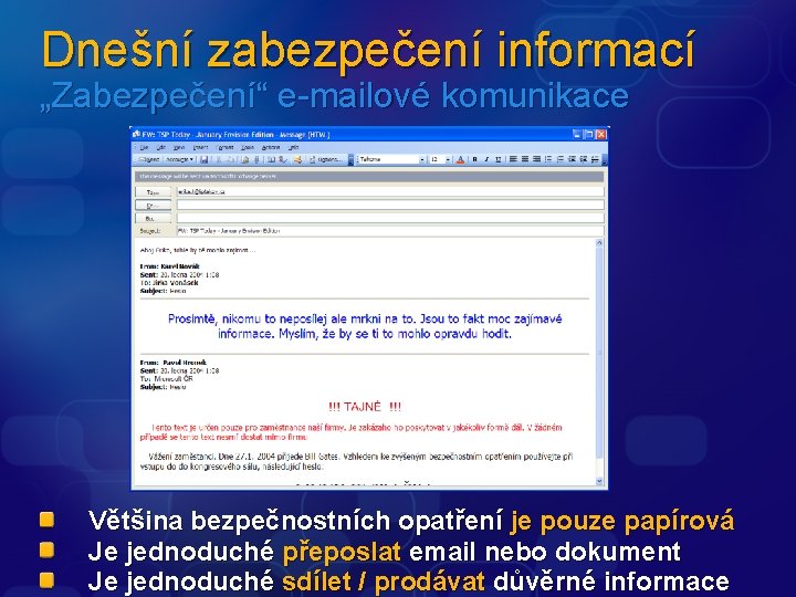 Microsoft Information Rights Management IRM Technologie pro ochranu