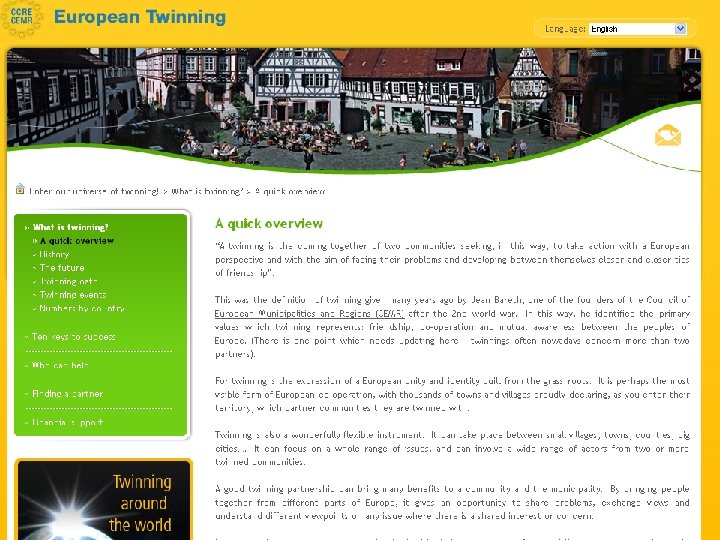 THE EUROPEAN TOWN TWINNING MOVEMENT Role and activities