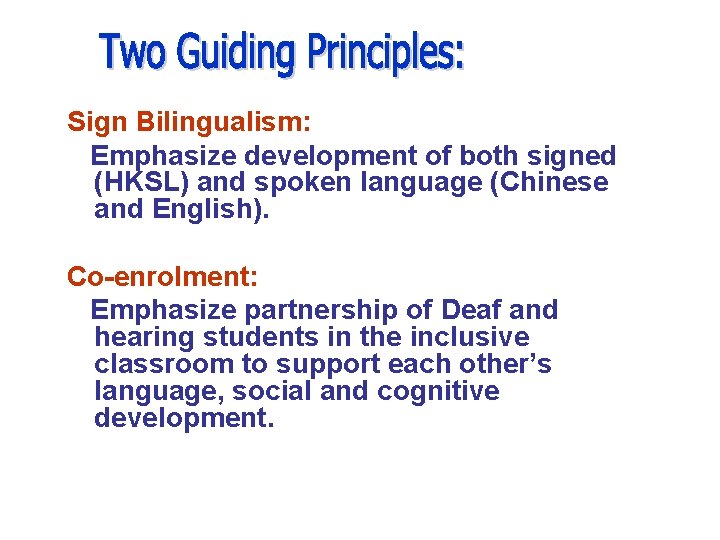 Language Use in Sign Bilingual Coenrolment Classroom A
