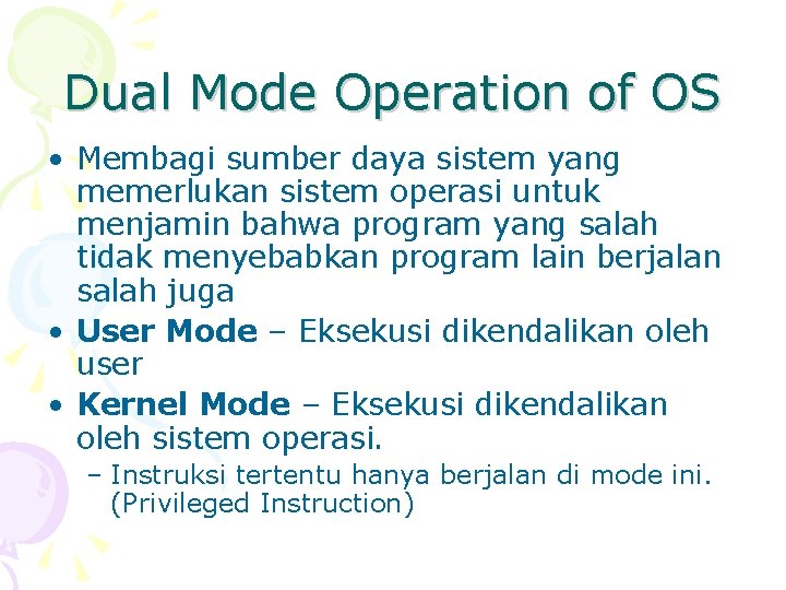 Sistem Operasi 1 Struktur Sistem Komputer Komponen Dasar