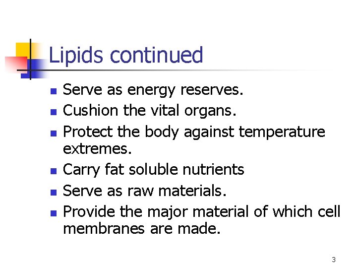 Lipids Basic Human Nutrition Lecture 4 Elisabeth Strachan