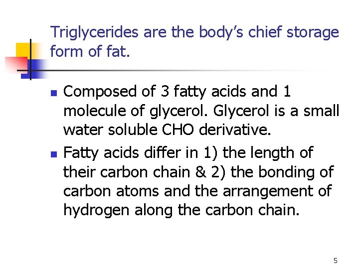 Lipids Basic Human Nutrition Lecture 4 Elisabeth Strachan