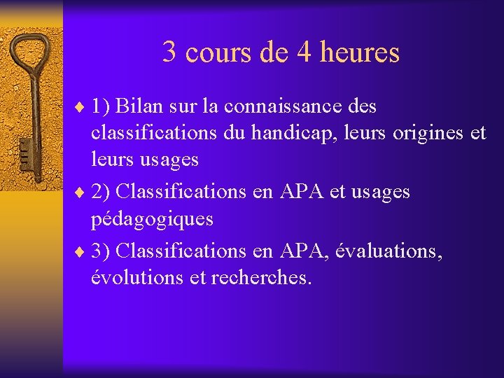 Processus de classification en APA Master 2 RAPA