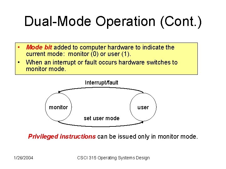 Operating System Structures Notice The slides for this