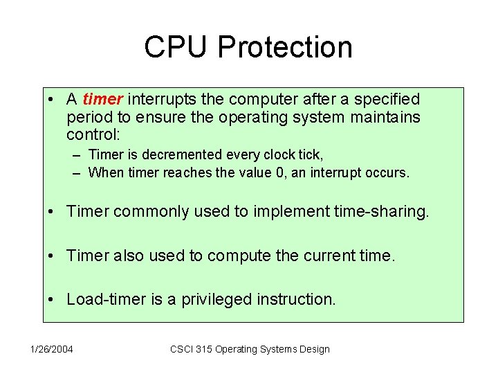 Operating System Structures Notice The slides for this