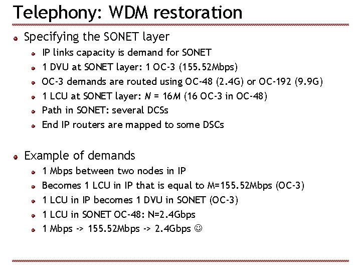 Lecture 18 SDH DWDM IP over SDH D