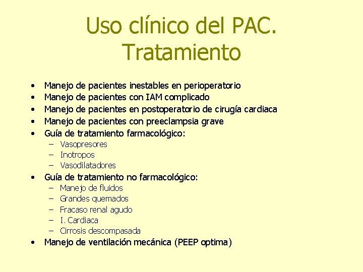 Uso clnico del PAC Diagnostico Diagnostico diferencial del