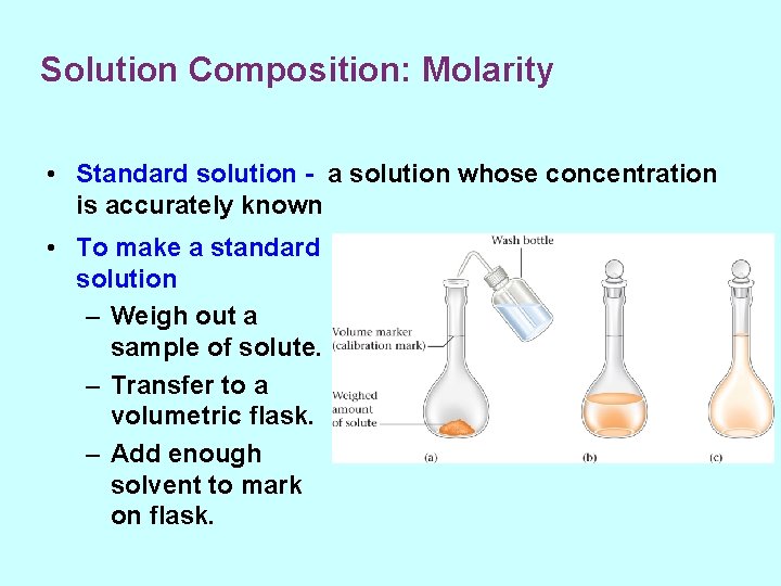 Solutions Molarity What is a solution Solution homogeneous