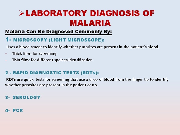 BLOOD AND TISSUE PARASITES Microbiology Practical Class MALARIA
