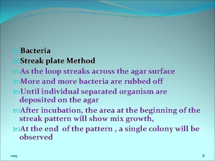 Lab 5 2015 1 Purification of microorganism Culture