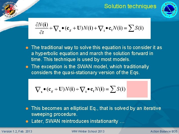 Overview of action balance and source terms JoseHenrique