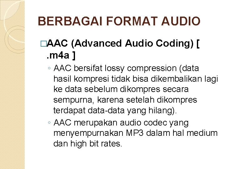 SUARA DAN AUDIO Definisi Sound fenomena fisik yang