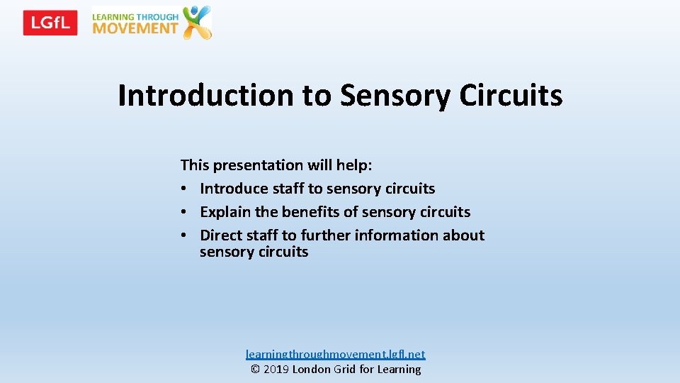 Introduction to Sensory Circuits This presentation will help