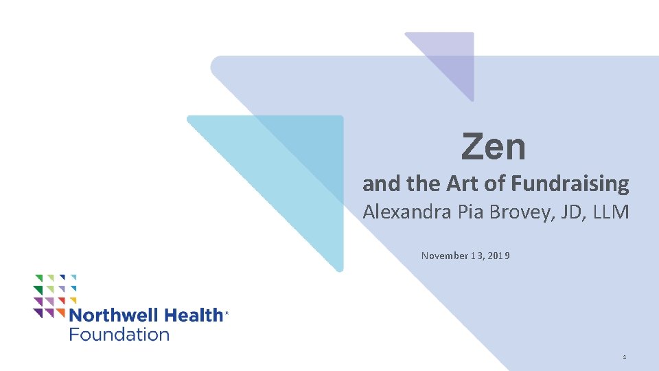 Zen and the Art of Fundraising Alexandra Pia