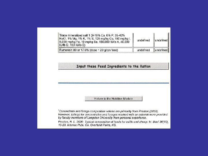 Ration Balancer and Nutrient Requirement Calculator Langston University