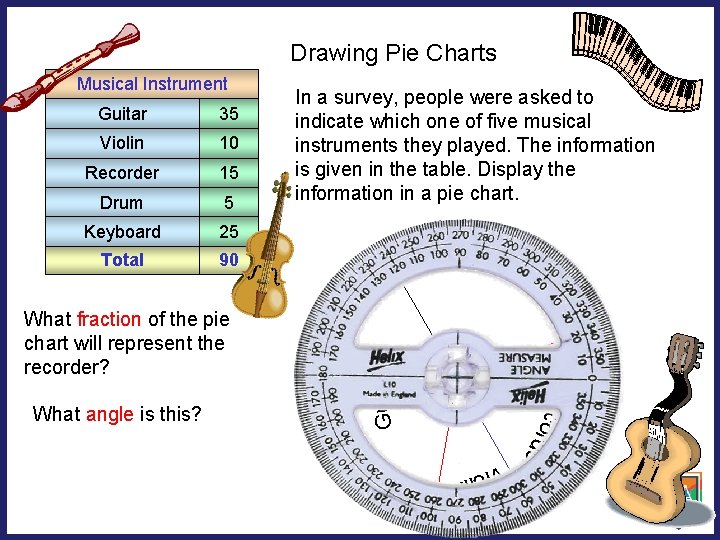 Drawing Pie Charts Musical Instrument Guitar 35 Violin