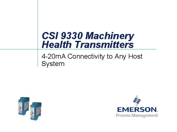 CSI 9330 Machinery Health Transmitters 4 20 m