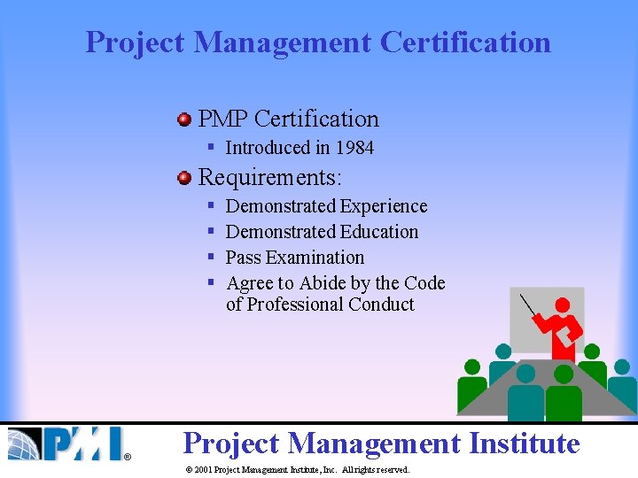 Project Management Institute Building professionalism in project management