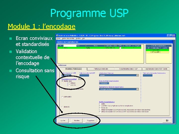 Prsentation du programme USP Unit de Soins Palliatifs