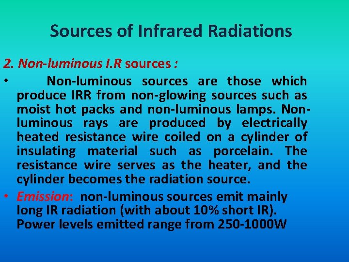 Please be Seated Infrared Radiation IRR Dr Enas