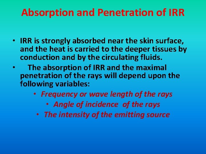 Please be Seated Infrared Radiation IRR Dr Enas