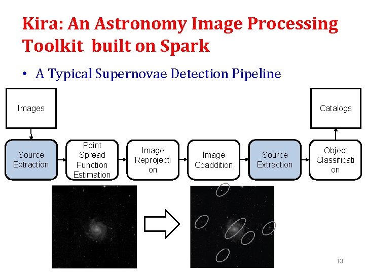 Large Scale Data Processing Techniques for Astronomical Applications