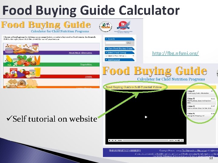 Food Buying Guide FBG for Child Nutrition Programs