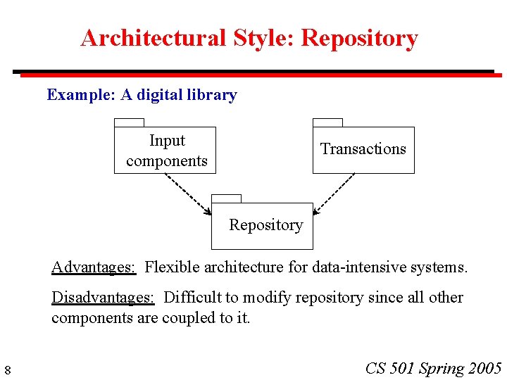 CS 501 Software Engineering Lecture 14 System Architecture