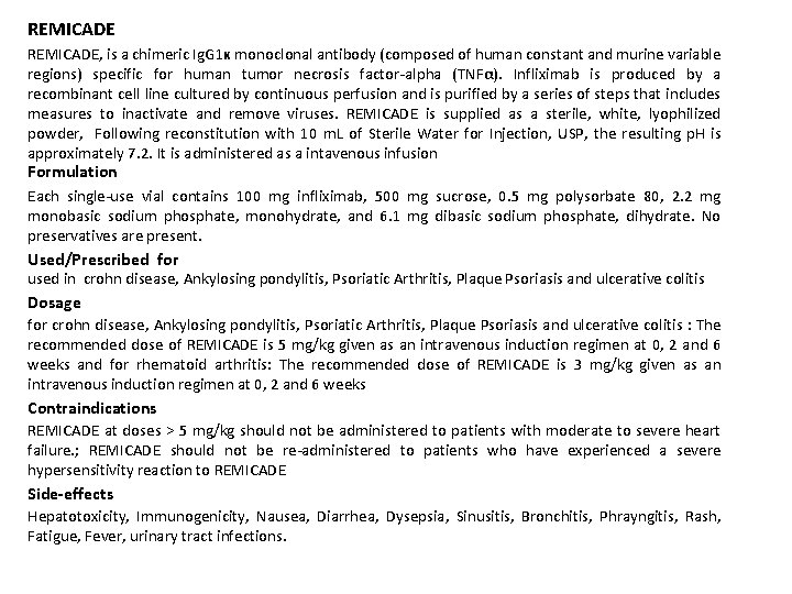 Infliximab DB 00065 Approved Drug Chemical Formula C