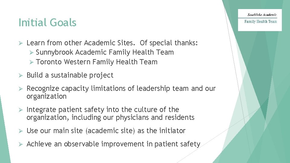 Southlake Academic Family Health Teams Doing It Better